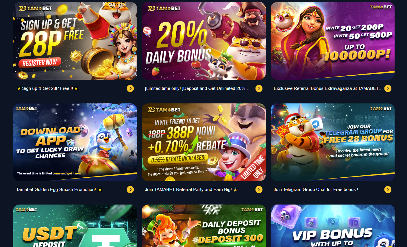 TamaBet Promotions: Exciting Offers and Bonuses for Every Player